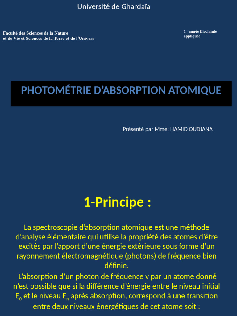 Absorption Atomique | PDF