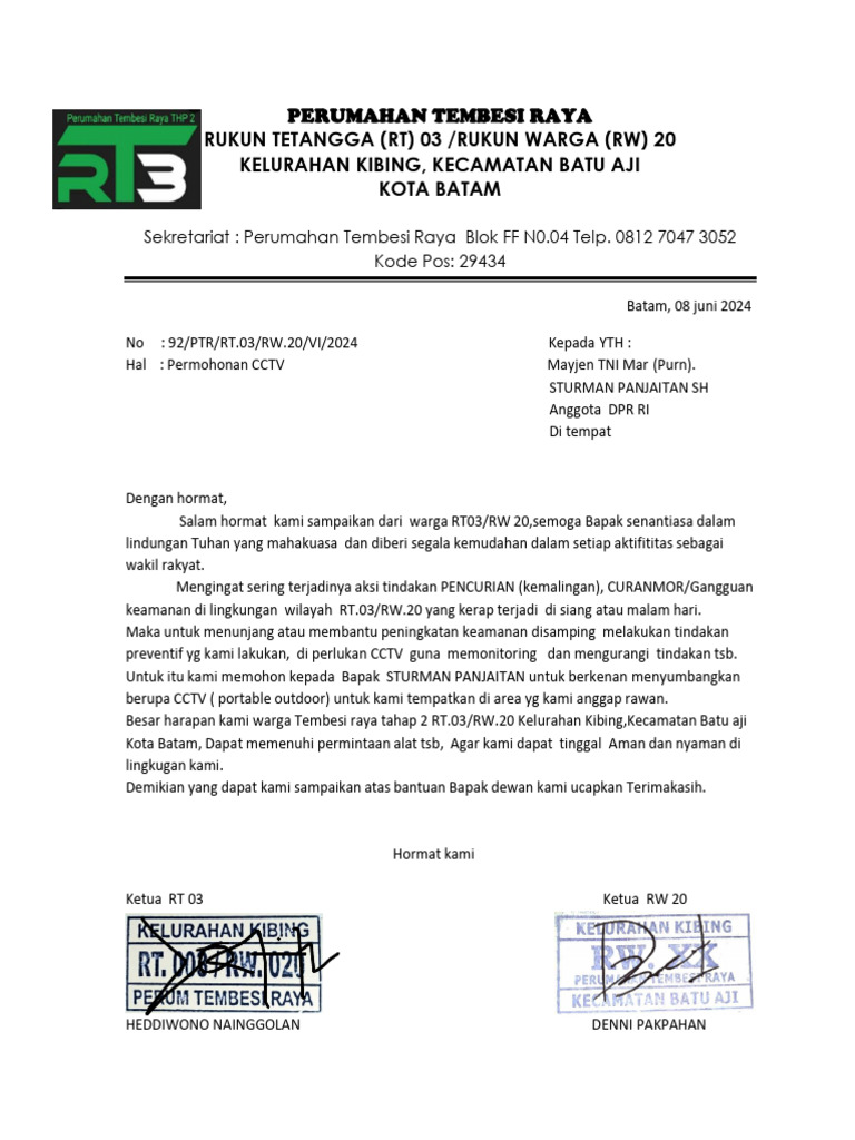 Permohonan CCTV | PDF