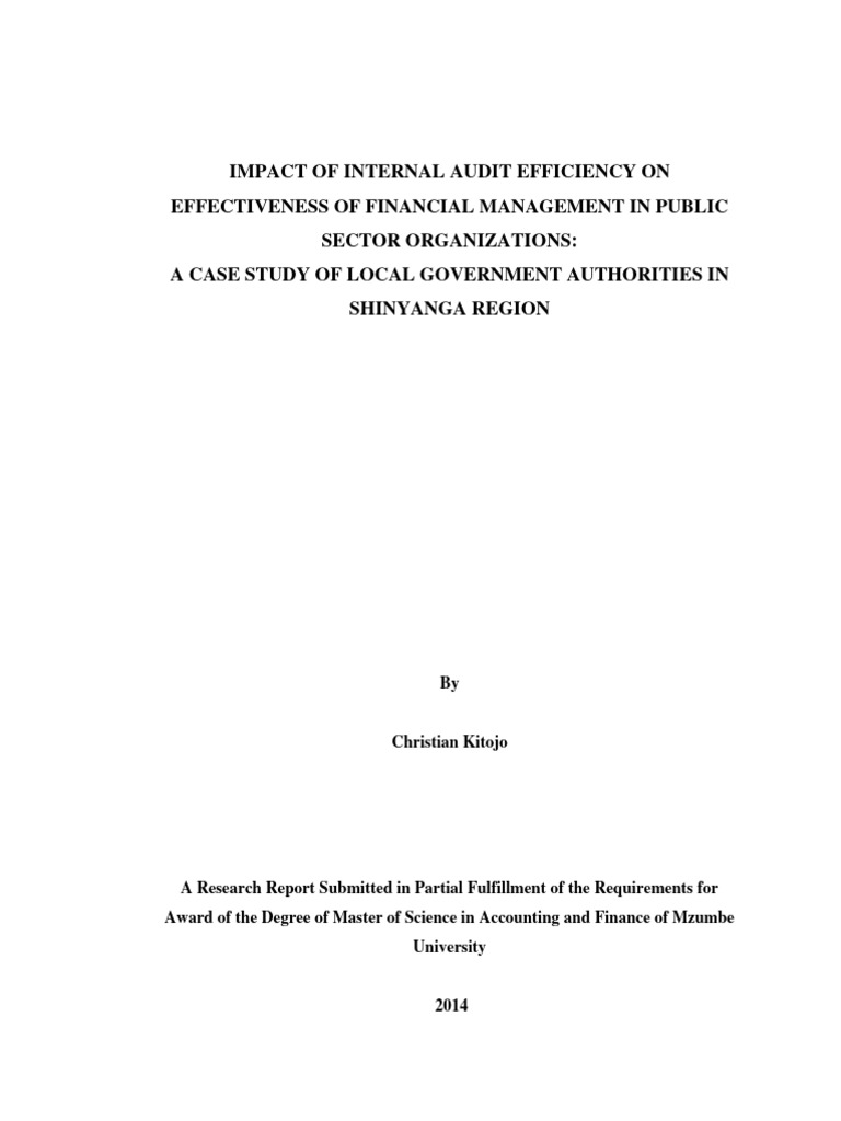 Impact of Internal Audit Efficiency On e | PDF Impact of Internal Audit Efficiency On e | PDF