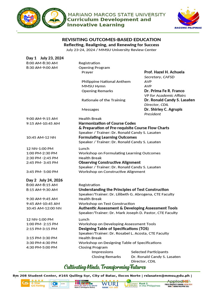 PROGRAM - ROBE-3Rs | PDF