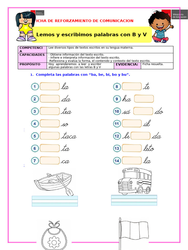 COM LEEMOS PALABRAS CON B y V | PDF