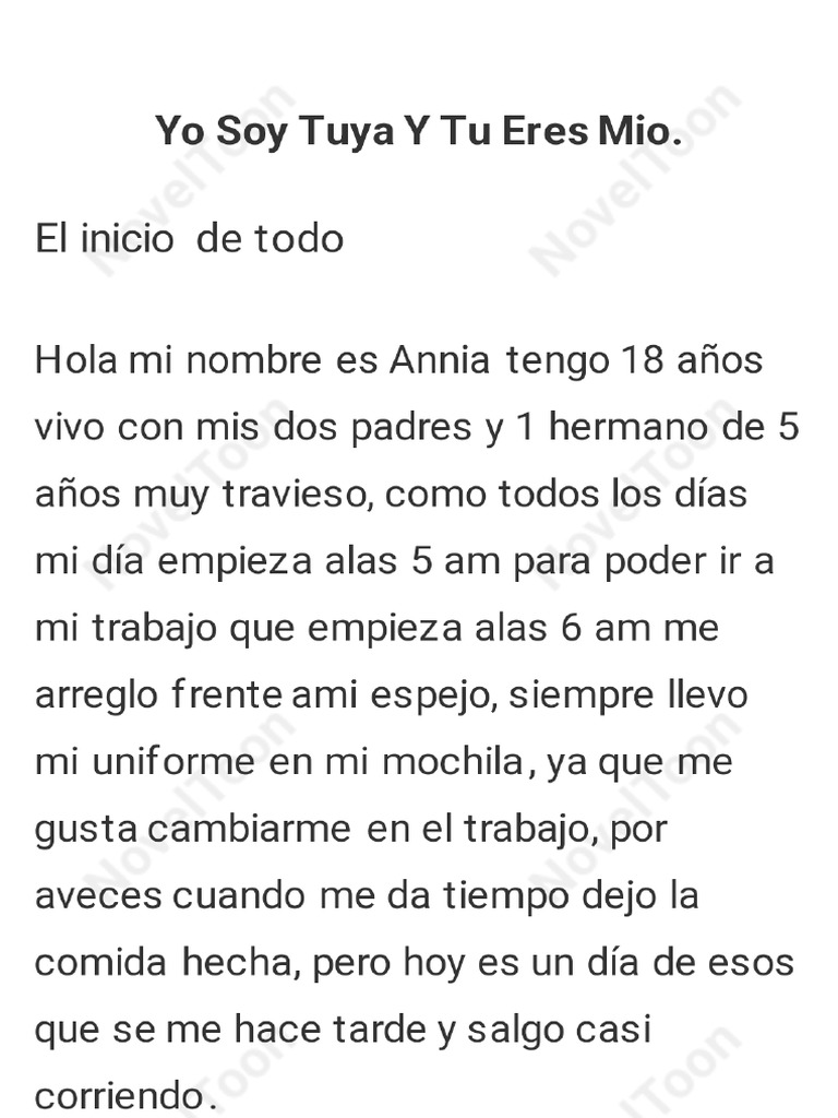 Yo Soy Tuya Y Tu Eres Mio. | PDF