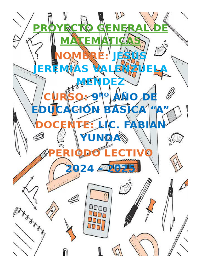 Proyecto de Matemáticas | PDF