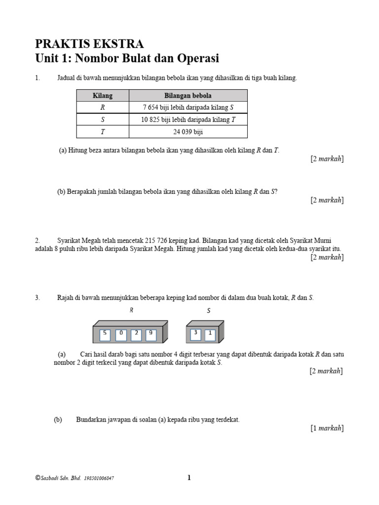Tahun 5 Unit 1 Docx Pdf