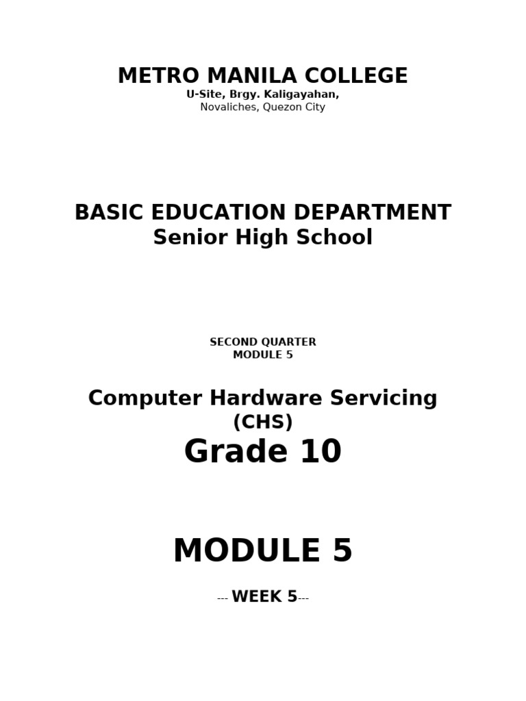 CSS-Module-5-GRADE-10-EXCEL | PDF