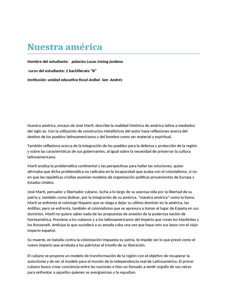 Nuestra América | PDF