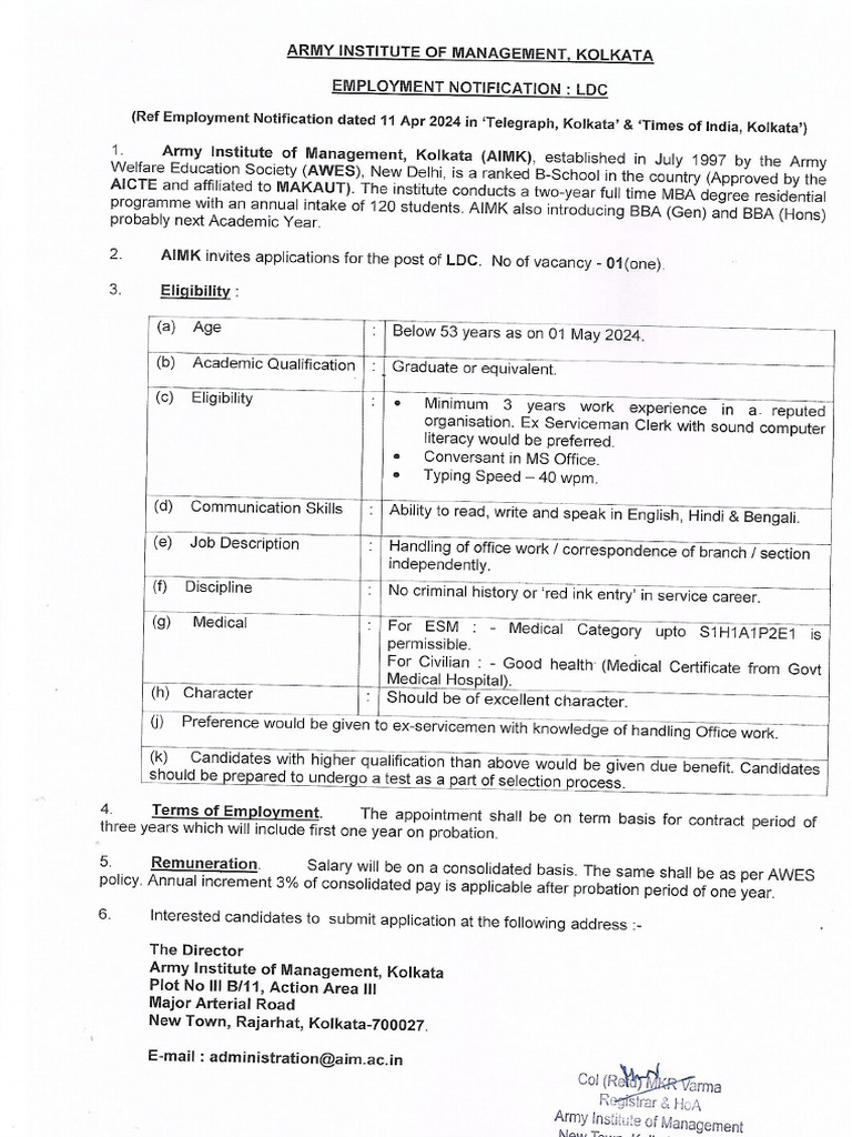 Epm Notification LDC | PDF