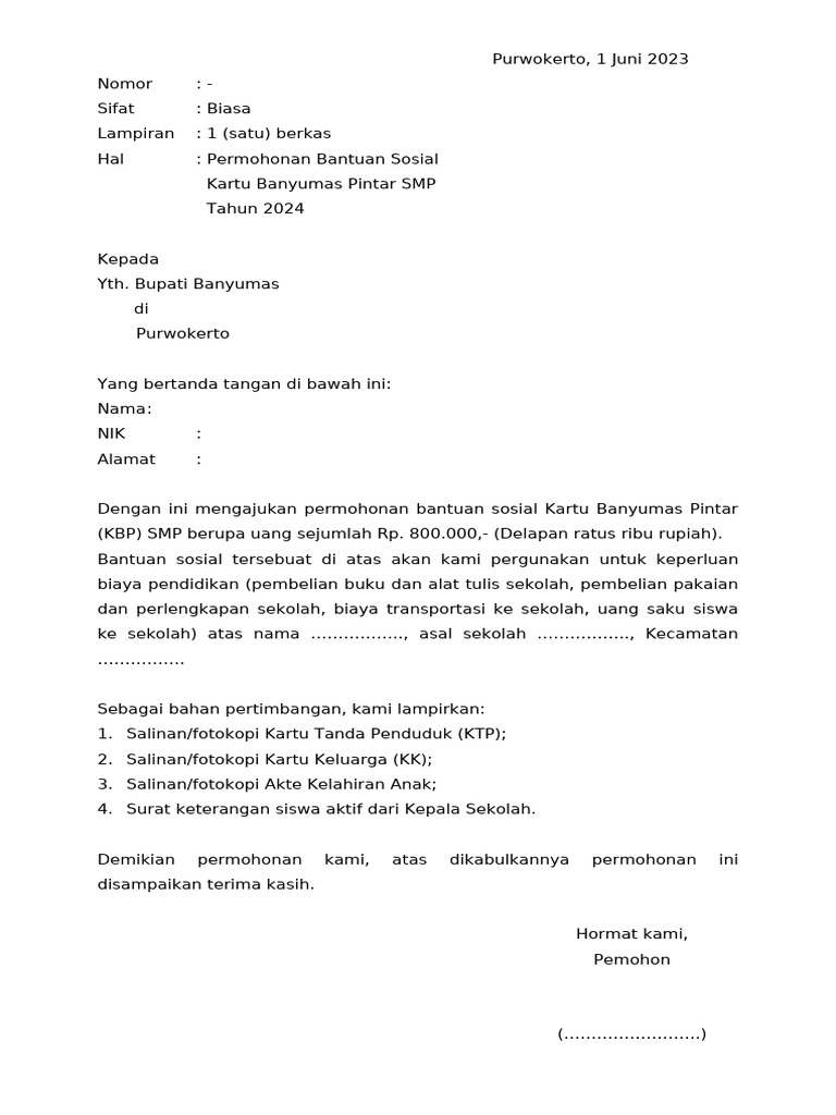 Permohonan Usulan KBP 24 | PDF