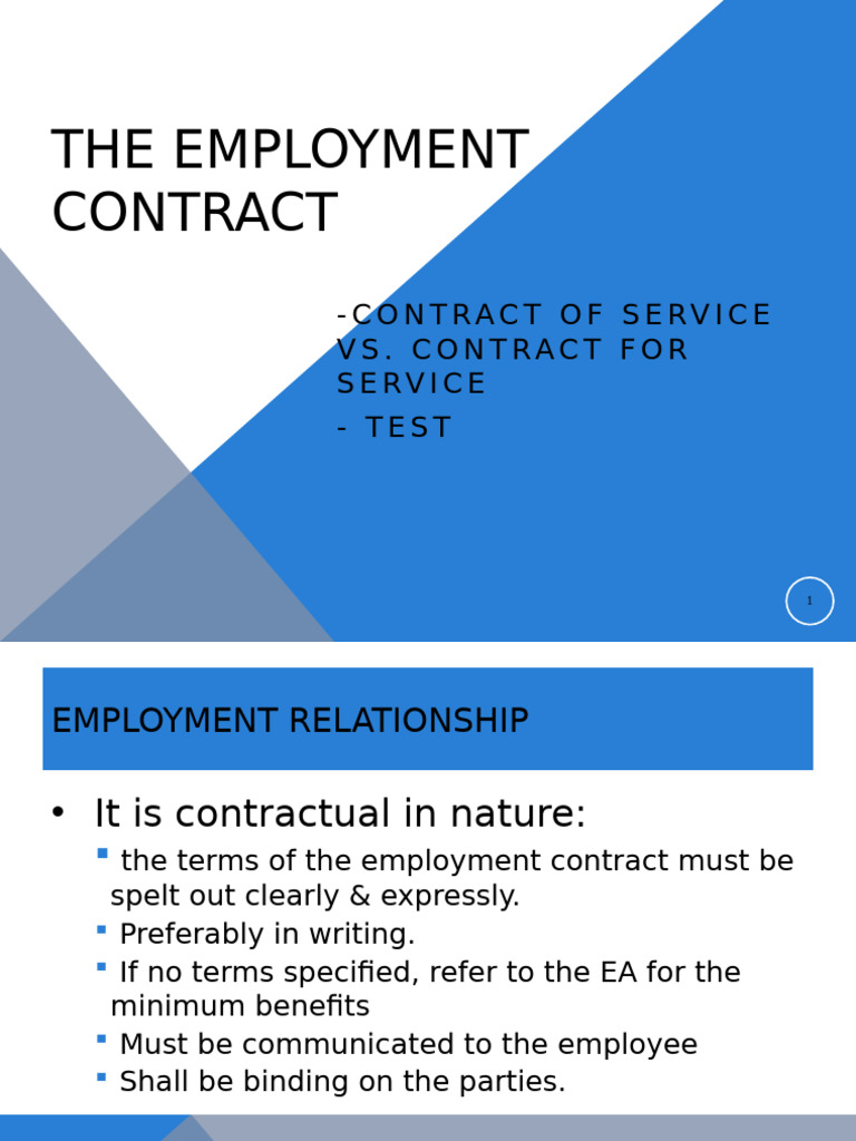 4 Contract of Service | PDF