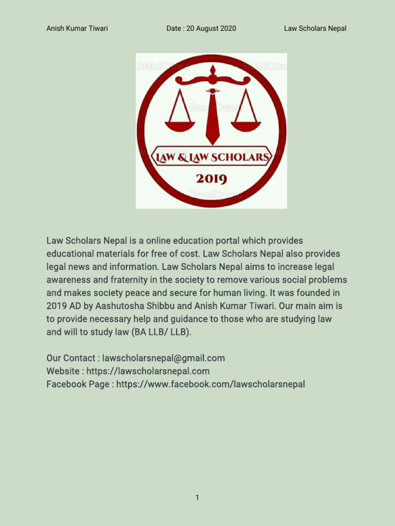 BALLB Entrance Preparation Note | PDF