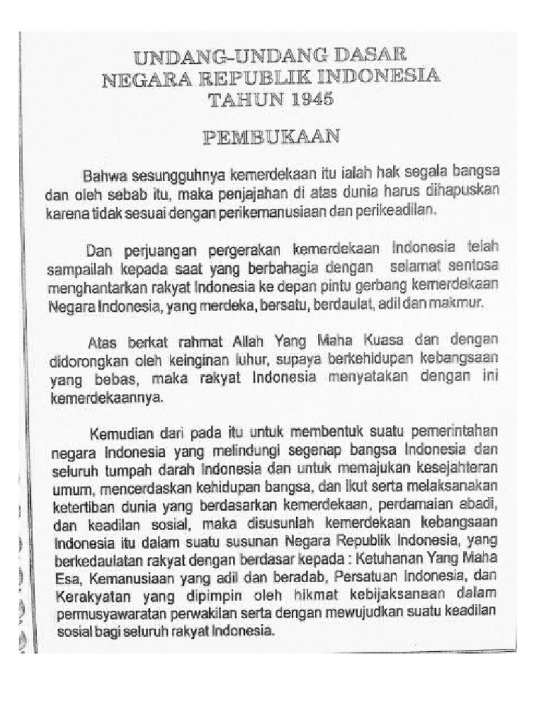 Teks UUD Utk Latihan Upacara | PDF