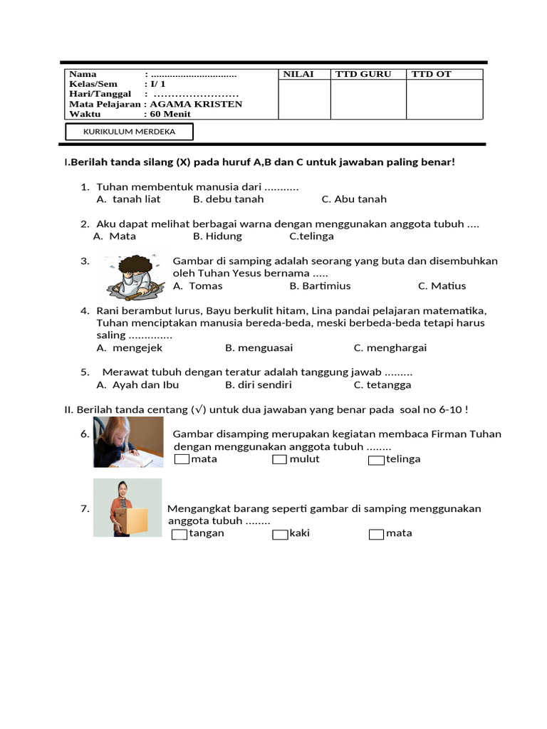 ASTS (PTS) Kls 1 | PDF