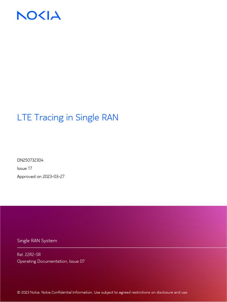 LTE Tracing in Single RAN | PDF
