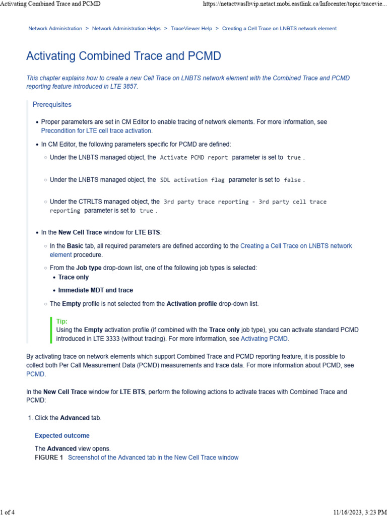 Activating Combined Trace and PCMD | PDF | Ip Address | Communications ...