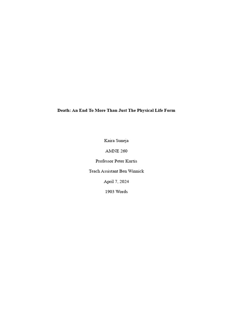 AMNE 260 Research Paper | PDF