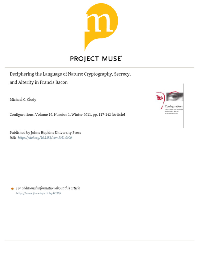 Deciphering The Language of Nature: Cryptography, Secrecy, and Alterity ...