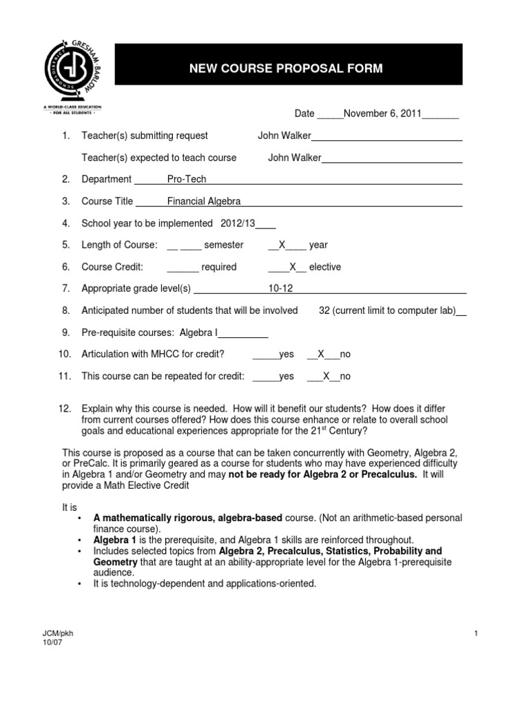 Financial Algebra New Course Proposal | PDF | Pension | Credit Card