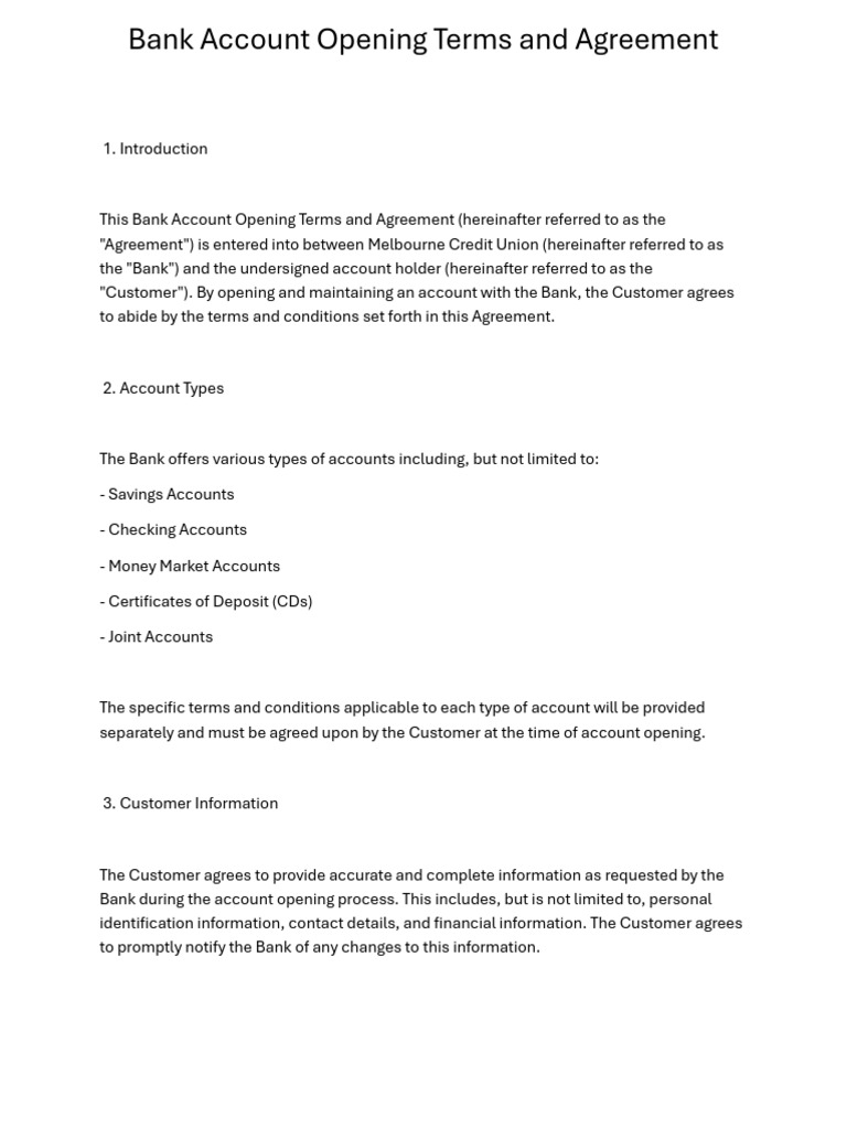 Terms and Agreement | PDF