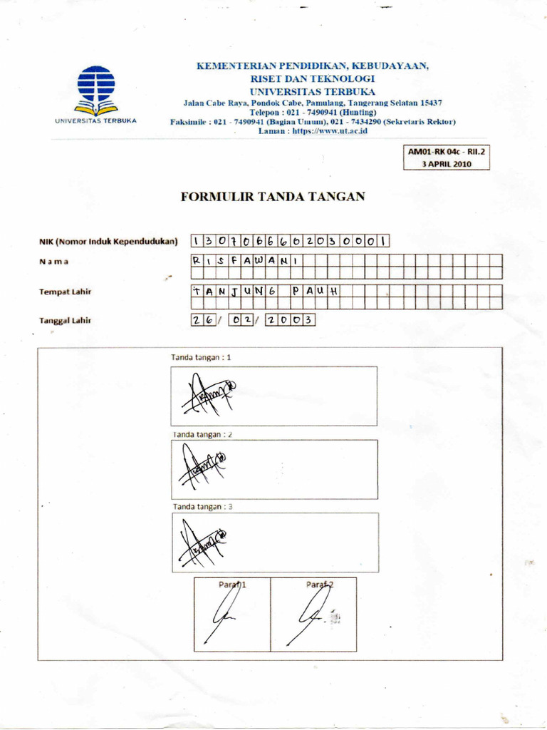 Form TTD | PDF