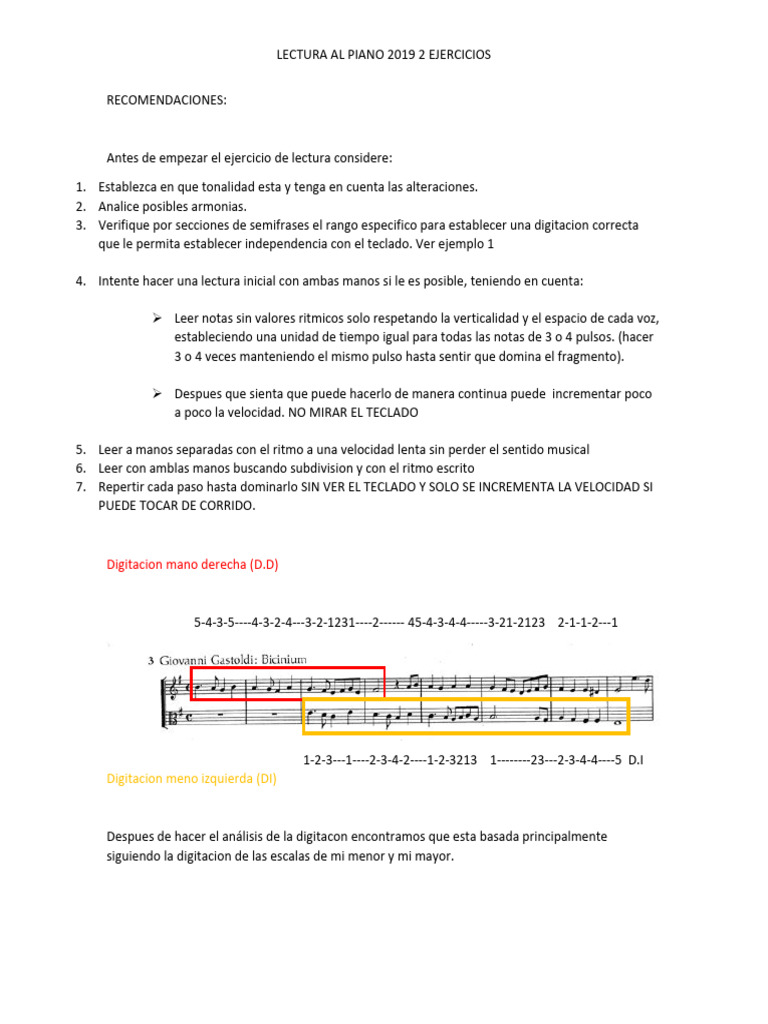 Lectura Clave de Do 3 y 4 Ejercicios | PDF