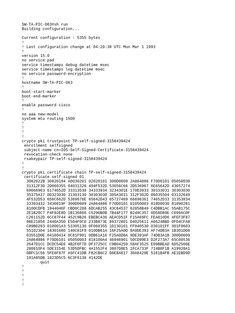 Config Cisco 2960 | PDF