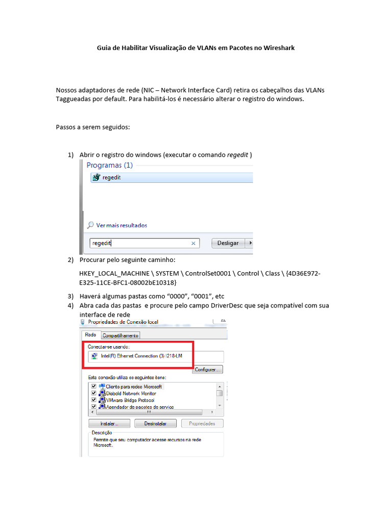Guia Habilitar Visualização de VLAN em Pacotes No Wireshark | PDF