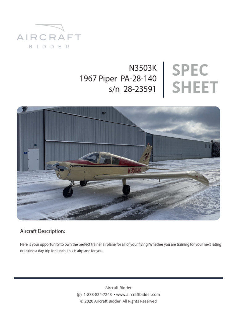 N3503K Auction Spec Sheet (1) | PDF