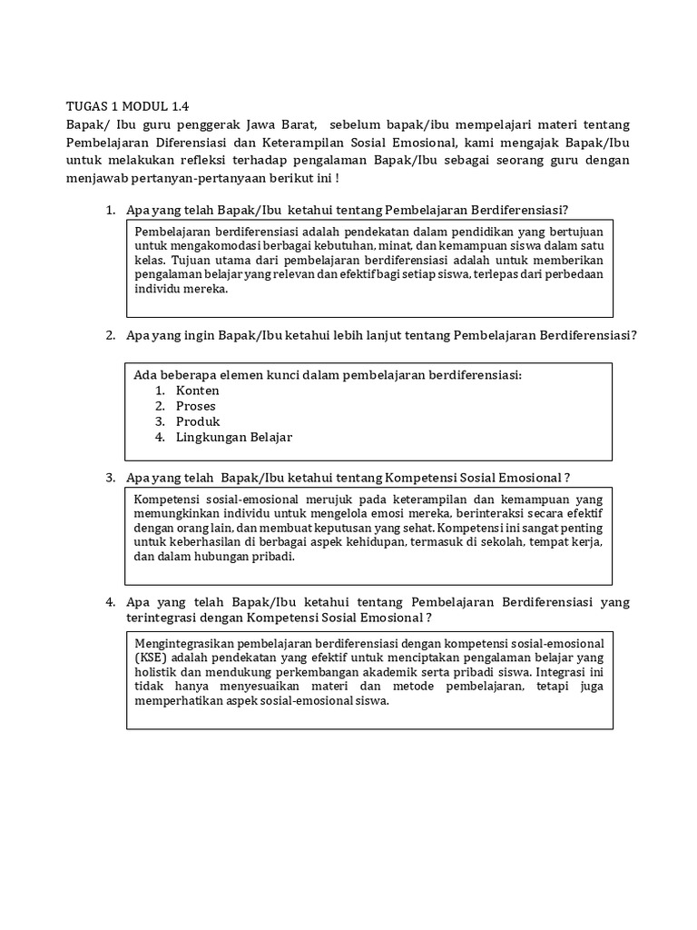 Contoh LK Modul 1.4 | PDF