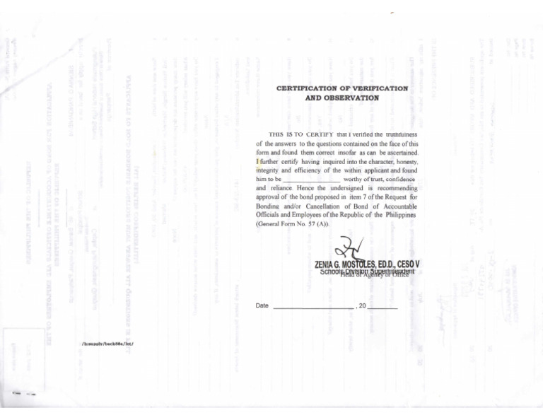 General Form 58 A (Back Part) | PDF