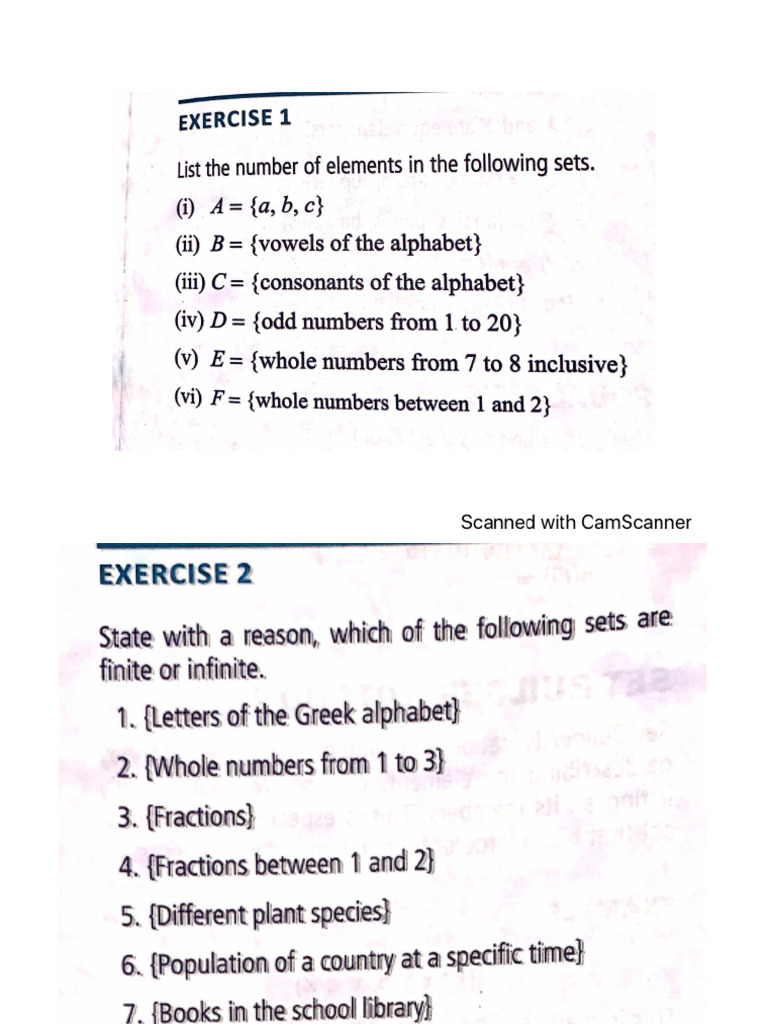 sets exercises (1) | PDF