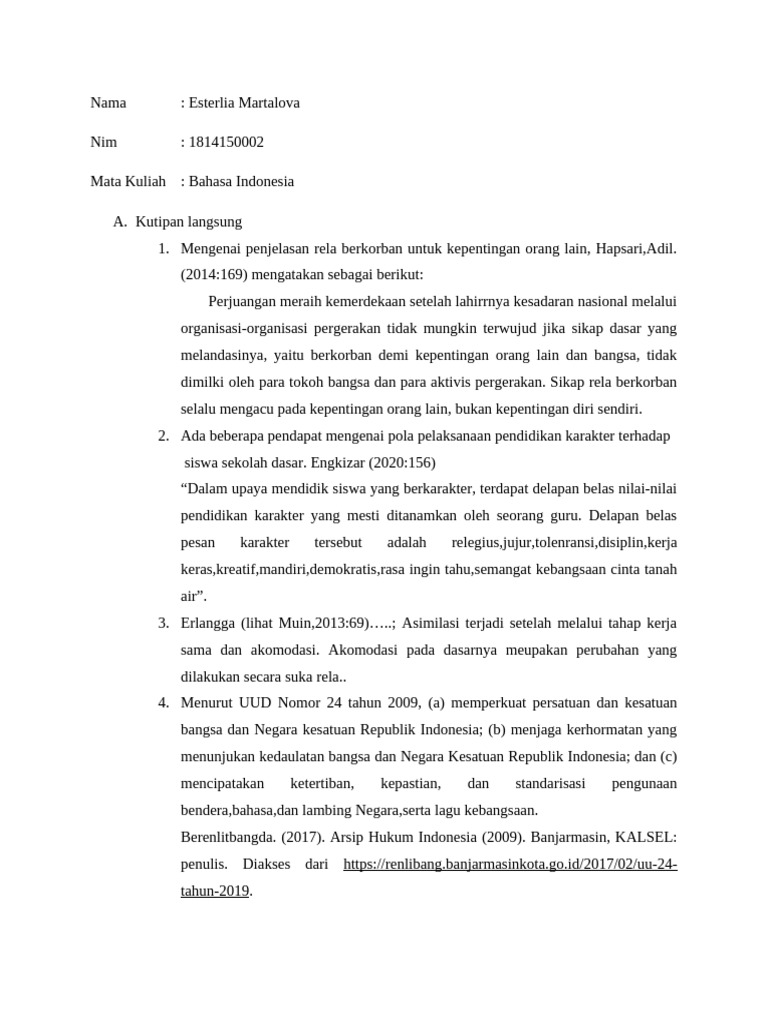 Tugas Kutipan Lova | PDF