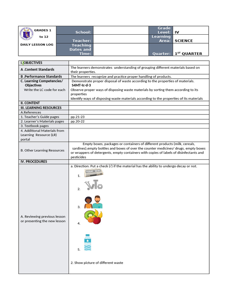Cot Science q1 | PDF | Waste | Recycling