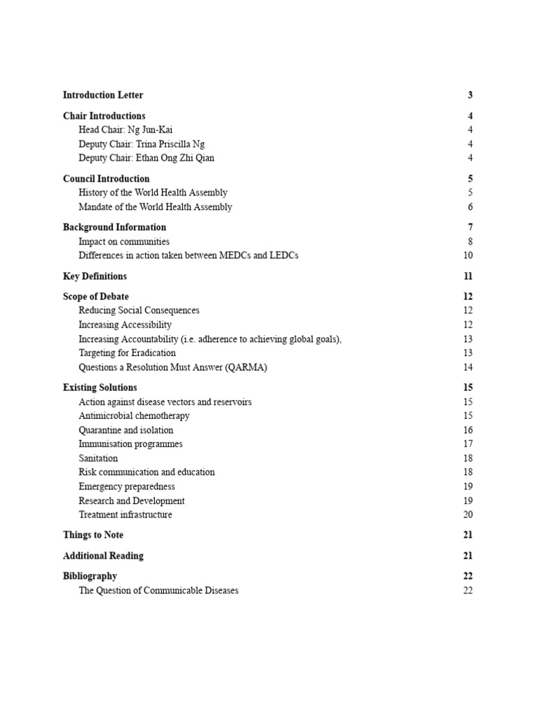 WHA Study Guide - Final Draft | PDF