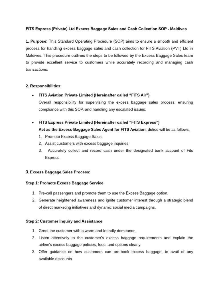 Standard Operating Procedure | PDF