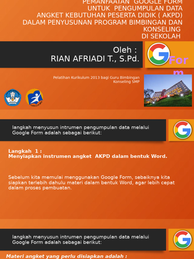 03 Pemanfaatan Google Form Untuk Pengumpulan Data | PDF