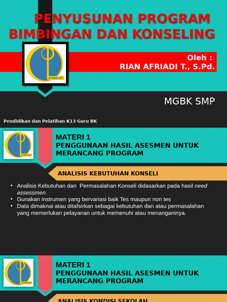 01 Penyusunan Program BK | PDF