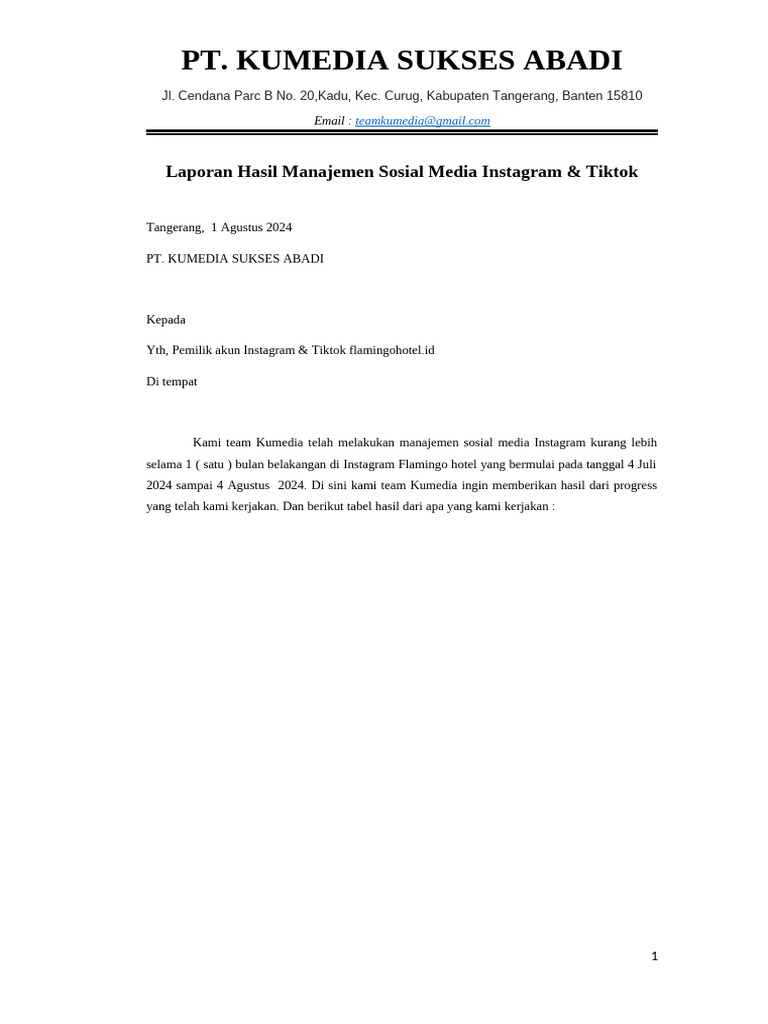 REPORT FLAMINGO | PDF