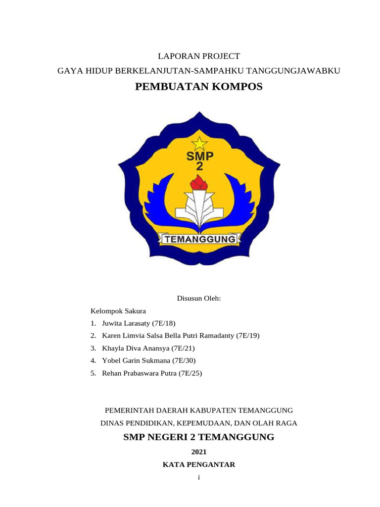 Bagian Awal Laporan Project GHB - Kompos | PDF