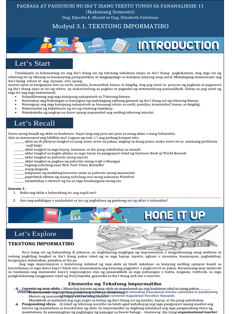 Textong Impormatibo | PDF