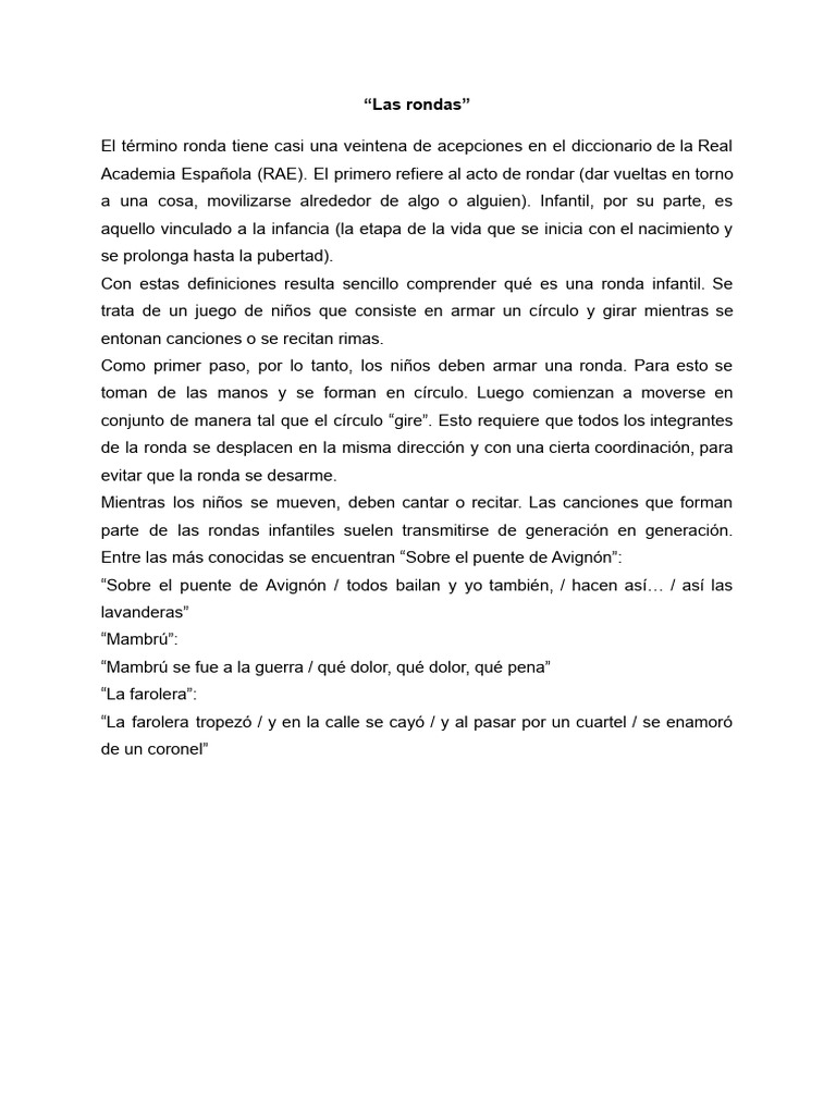 Rondas | PDF