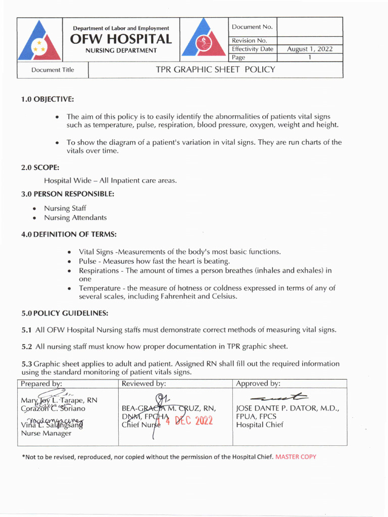 TPR Graphic Sheet Policy | PDF