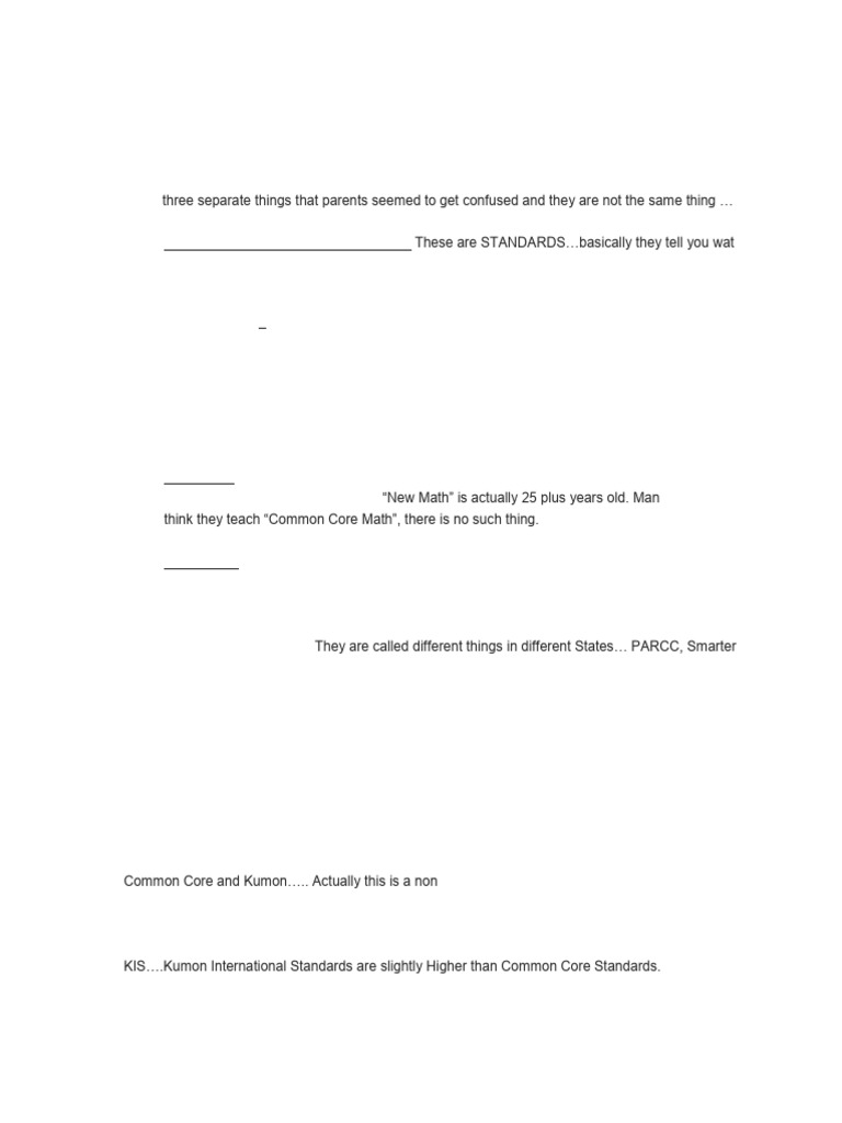 Common Core Standards Information | PDF