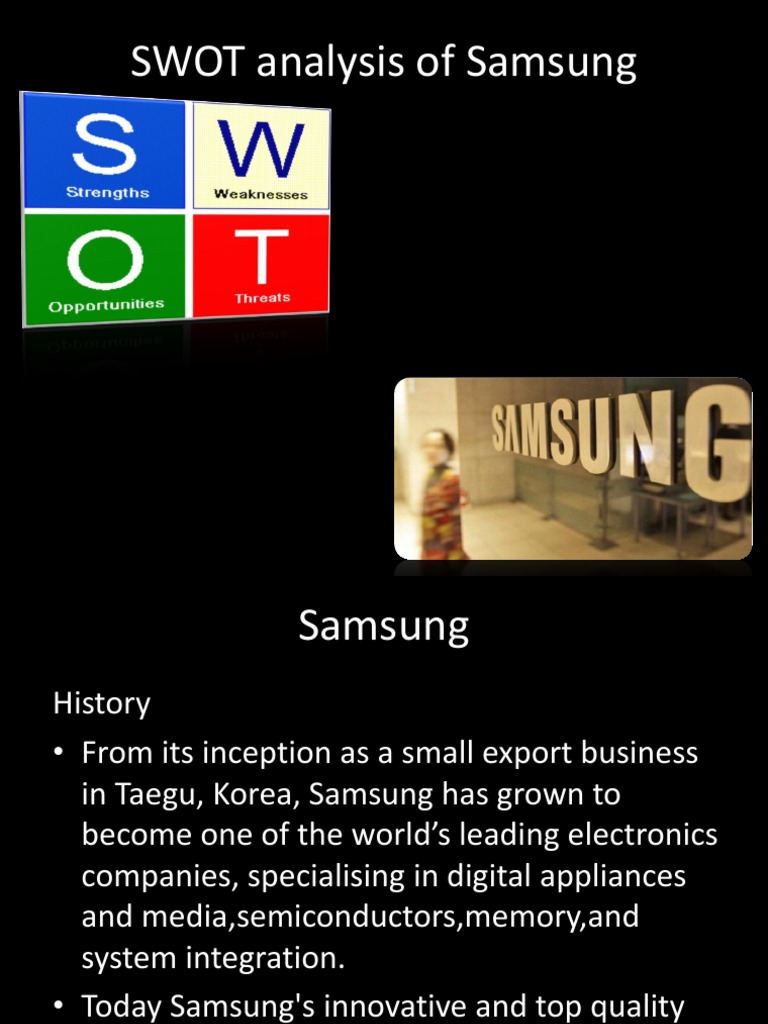 SWOT Analysis of Samsung | PDF | Samsung Electronics | Samsung