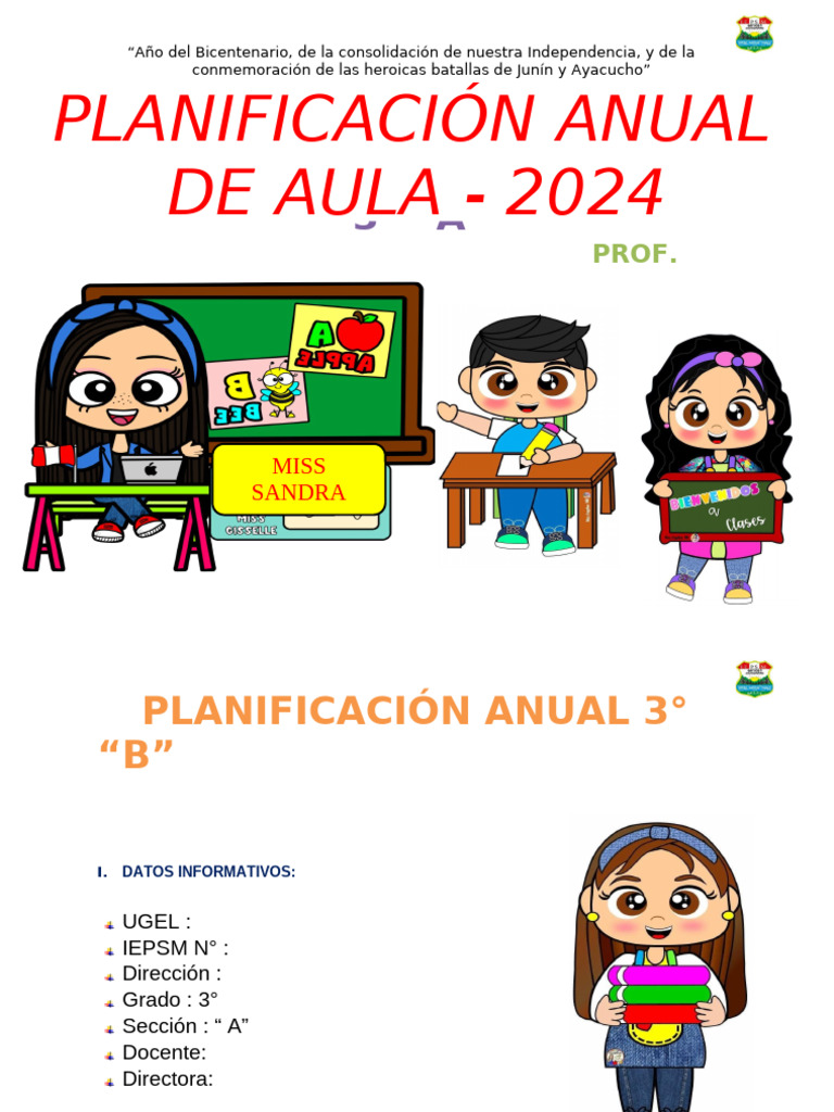 Planificacion Anual 3°grado 2024 Pdf 5970