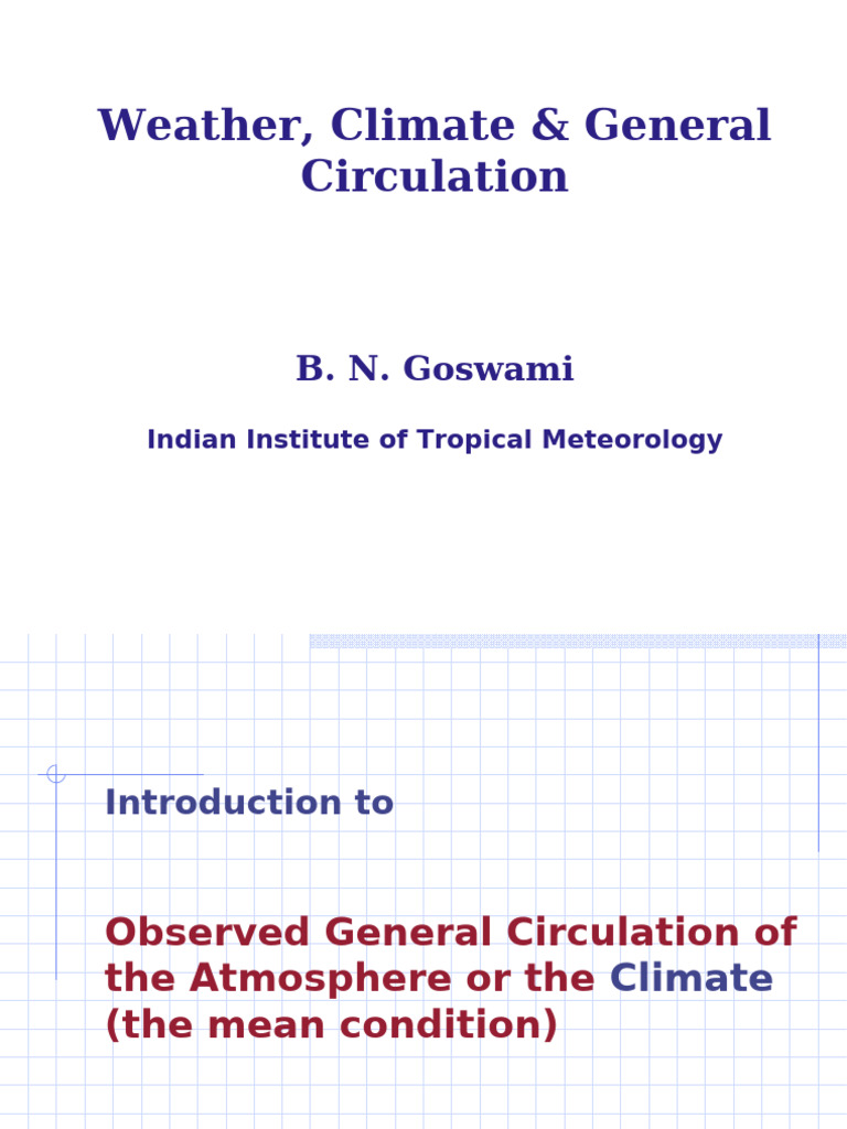 Prof Goswami Weather Climate General Circulation | PDF | Atmospheric ...