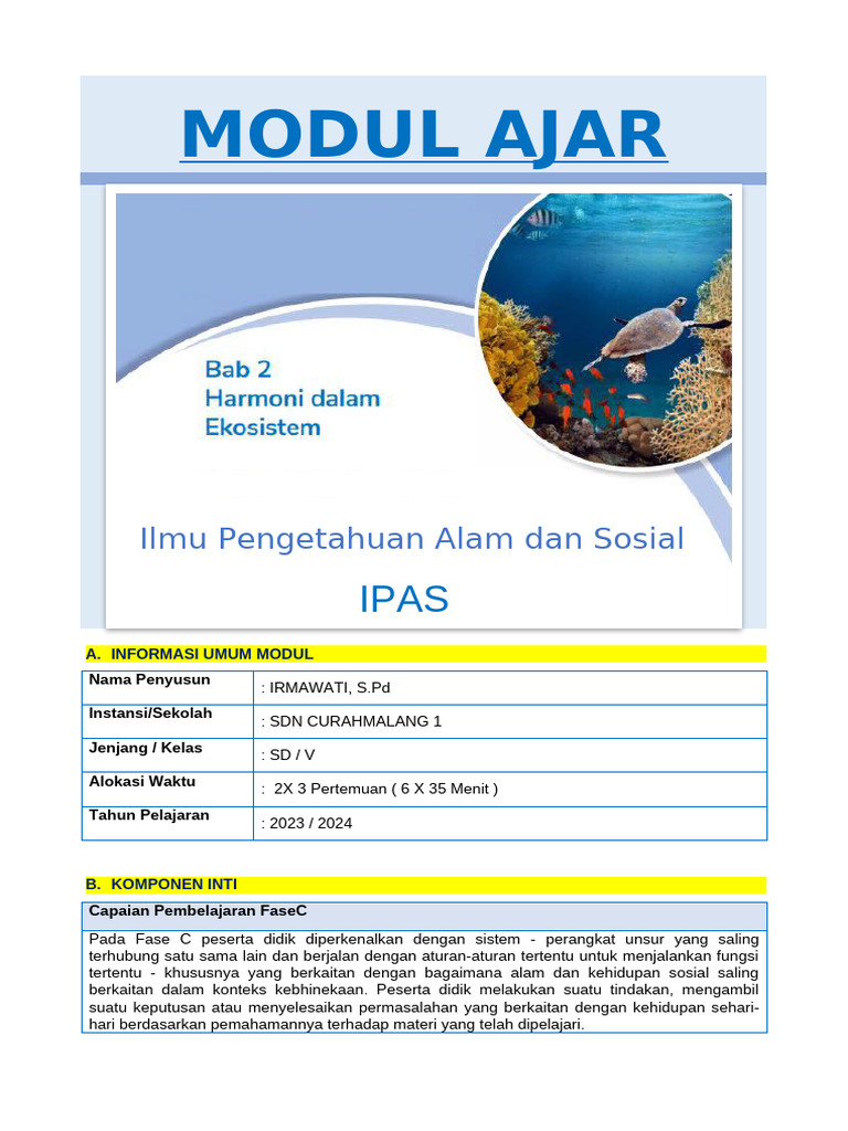 BAB 2 - MA IPAS Kls 5 | PDF
