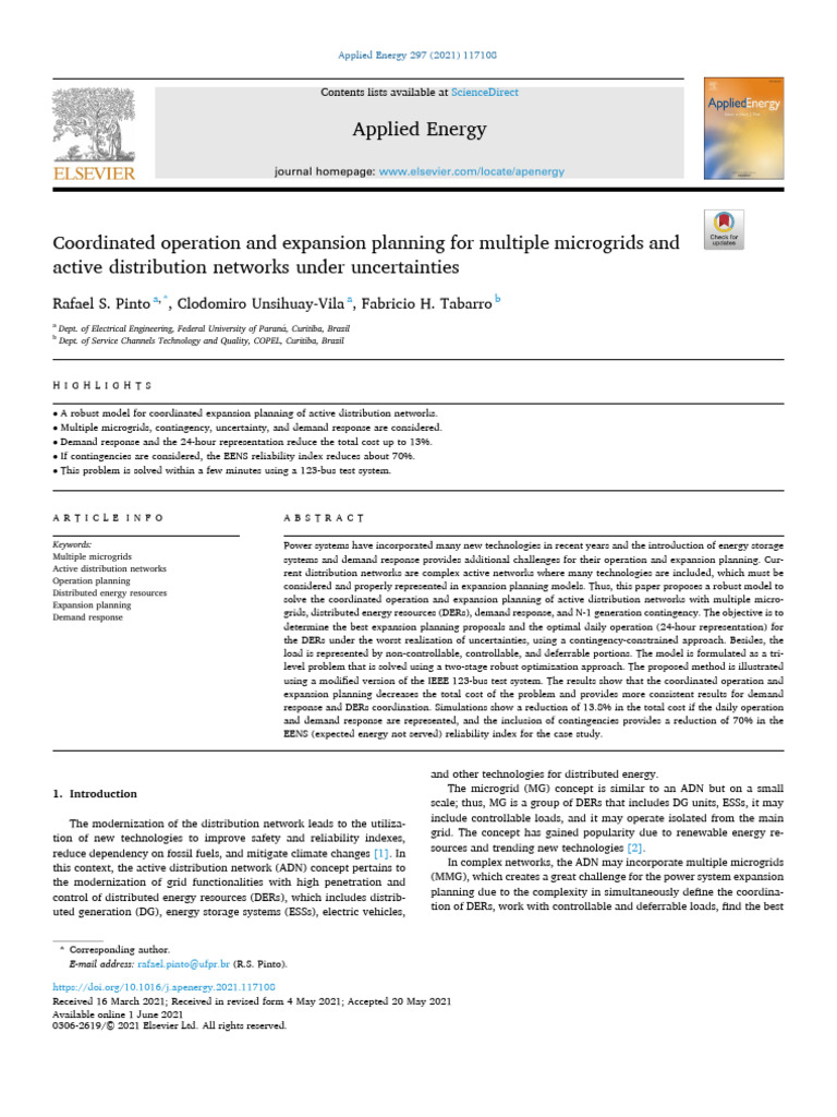 Coordinated Operation And Expansion Planning For Multiple Microgrids Pdf