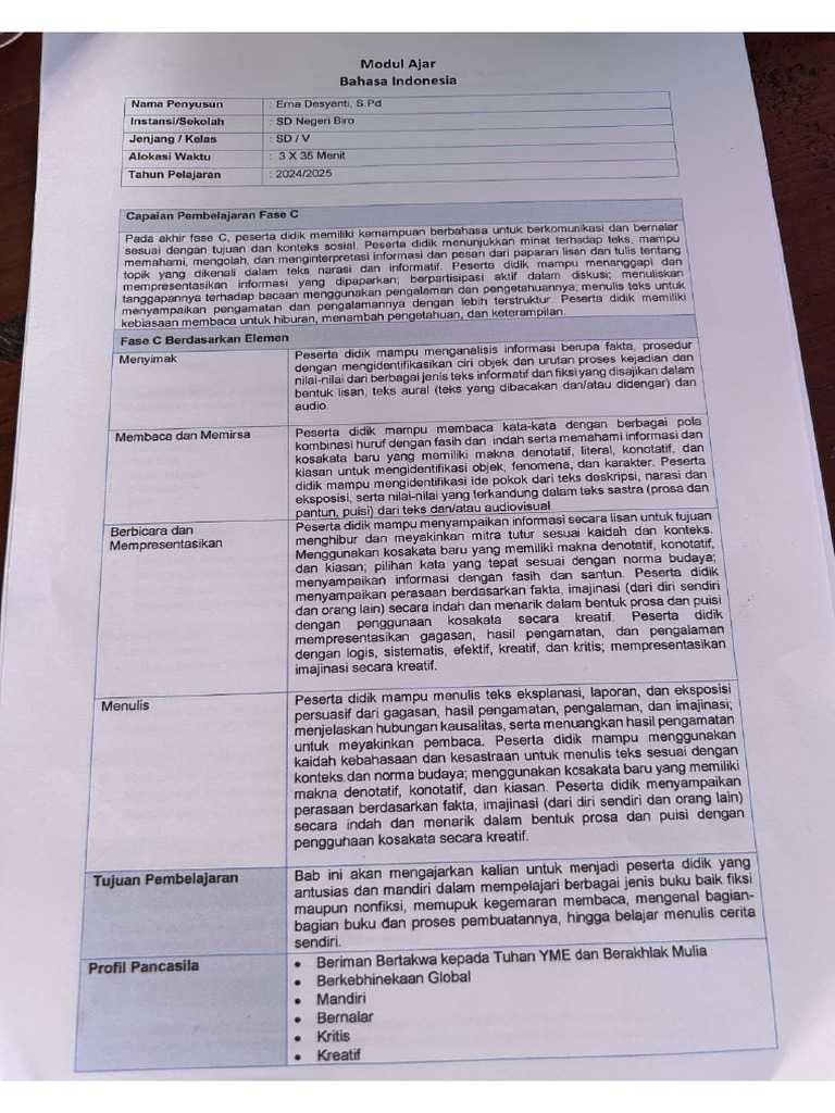 Modul Ajar Kelas 5 Pdf