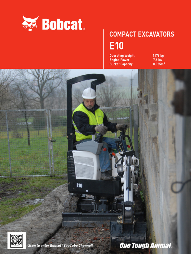 Compact Excavators: Scan To Enter Bobcat® Youtube Channel! | PDF