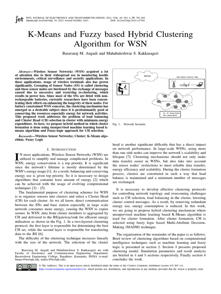 K Means And Fuzzy Based Hybrid Clustering Algorithm For Wsn Pdf